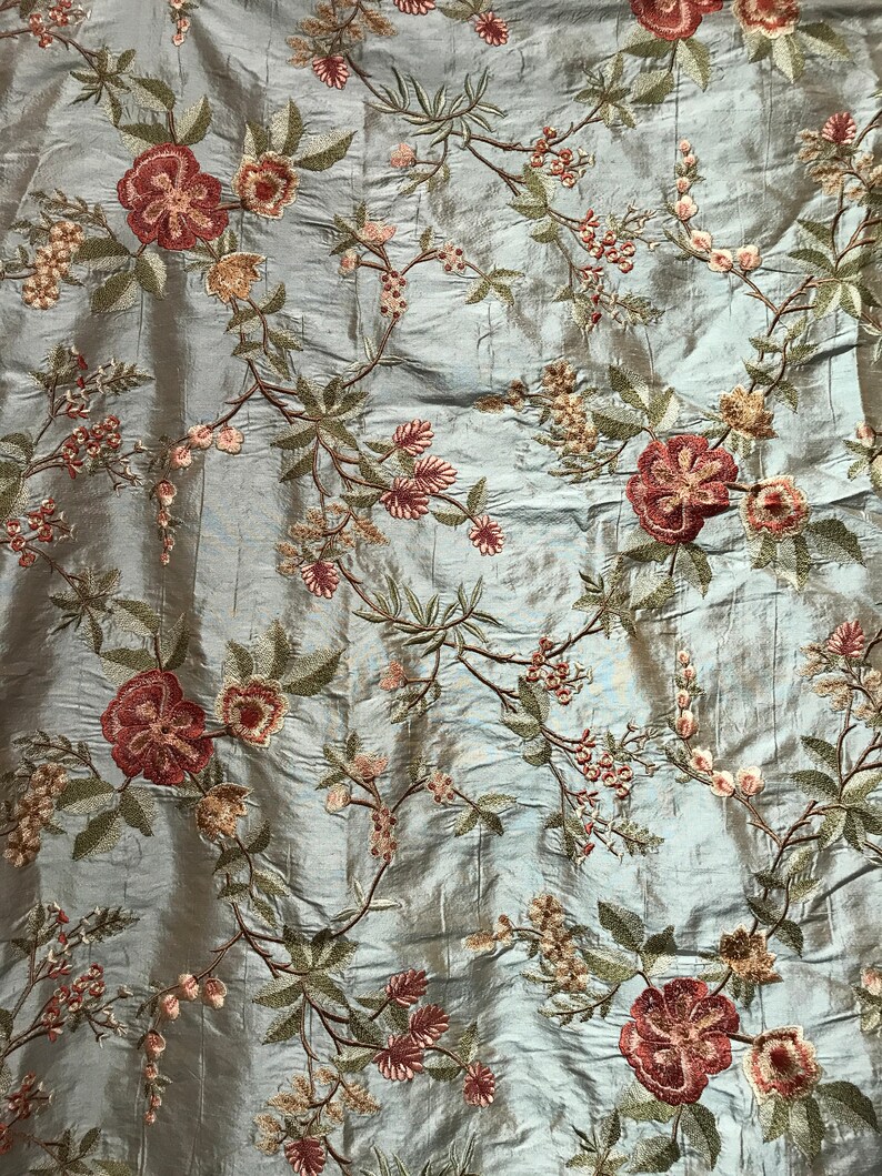19th C French Brocade Embroidery - Etsy