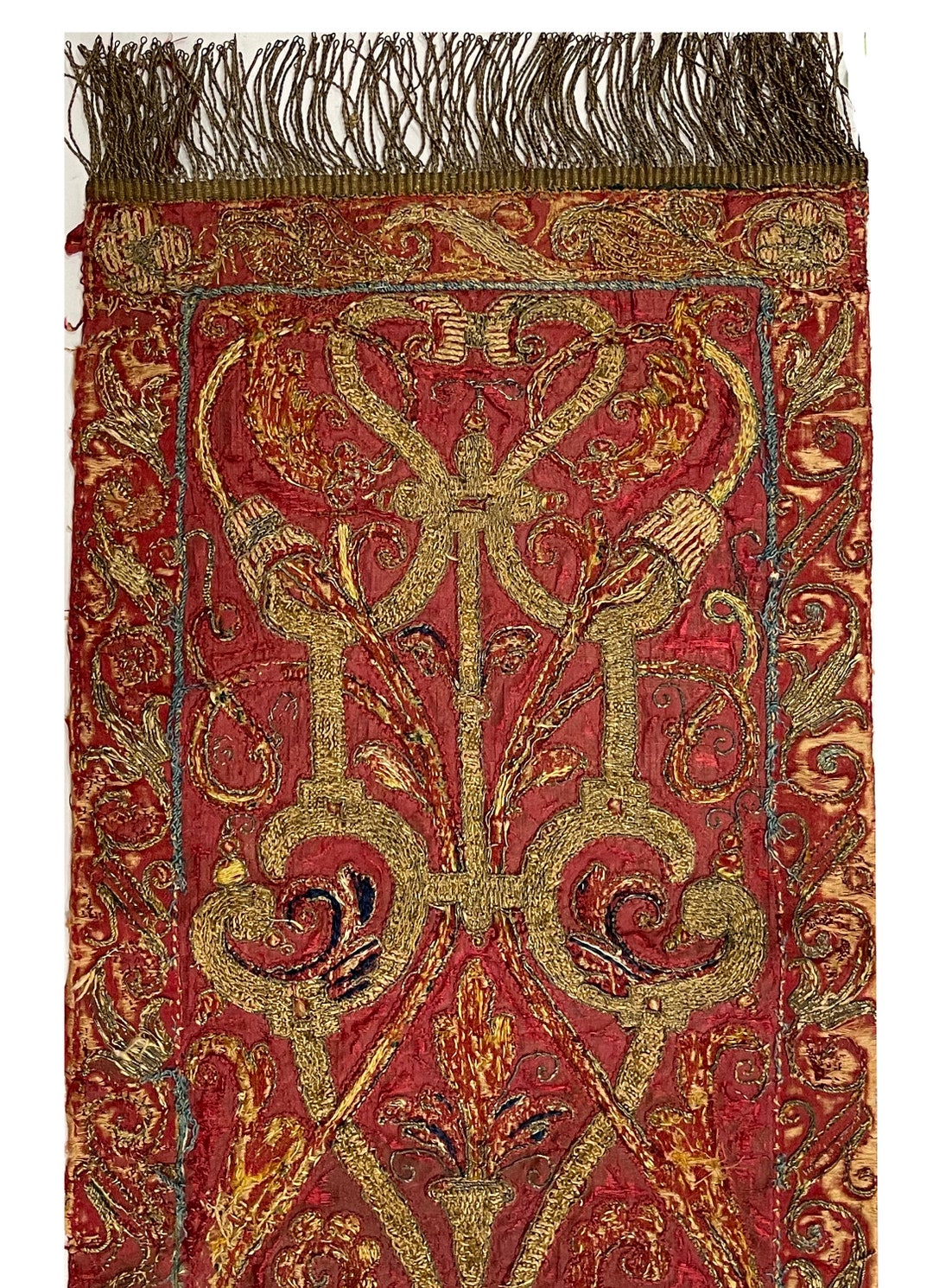 16th C. Italian Runner Embroidered on Silk - Etsy