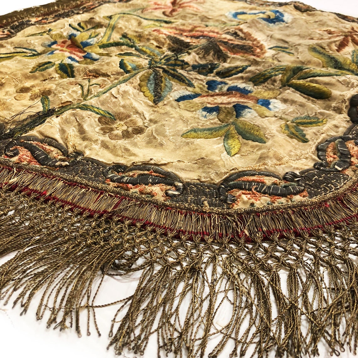16th C. Italian Embroidery on Silk Coverlet - Etsy