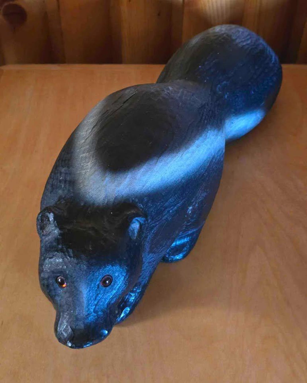 Big Sky Carvers Jeff Fleming Bearfoots Pine Wood Carved Skunk Sculpture ...