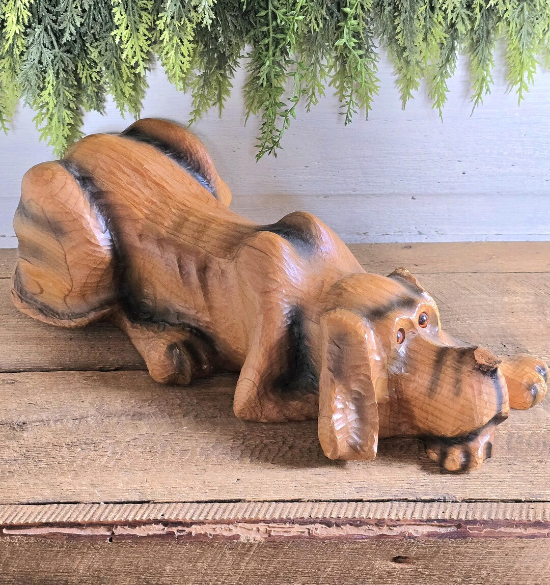 Big Sky Carvers Jeff Fleming Purdy Dog Pine Wood Carved Bearfoots ...