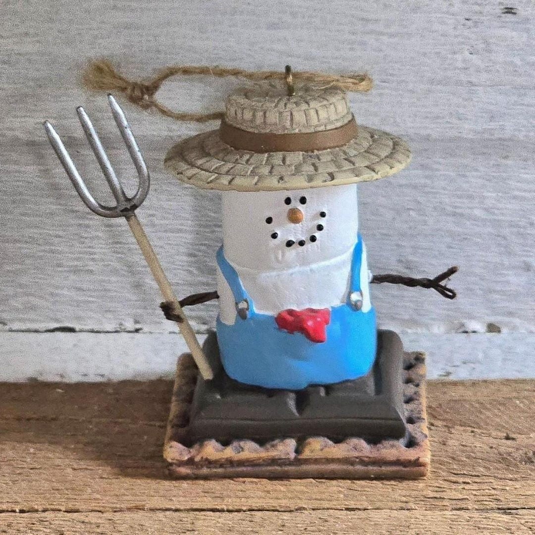 Midwest of Cannon Falls S'mores Christmas Tree Farmer Snowman Ornament ...