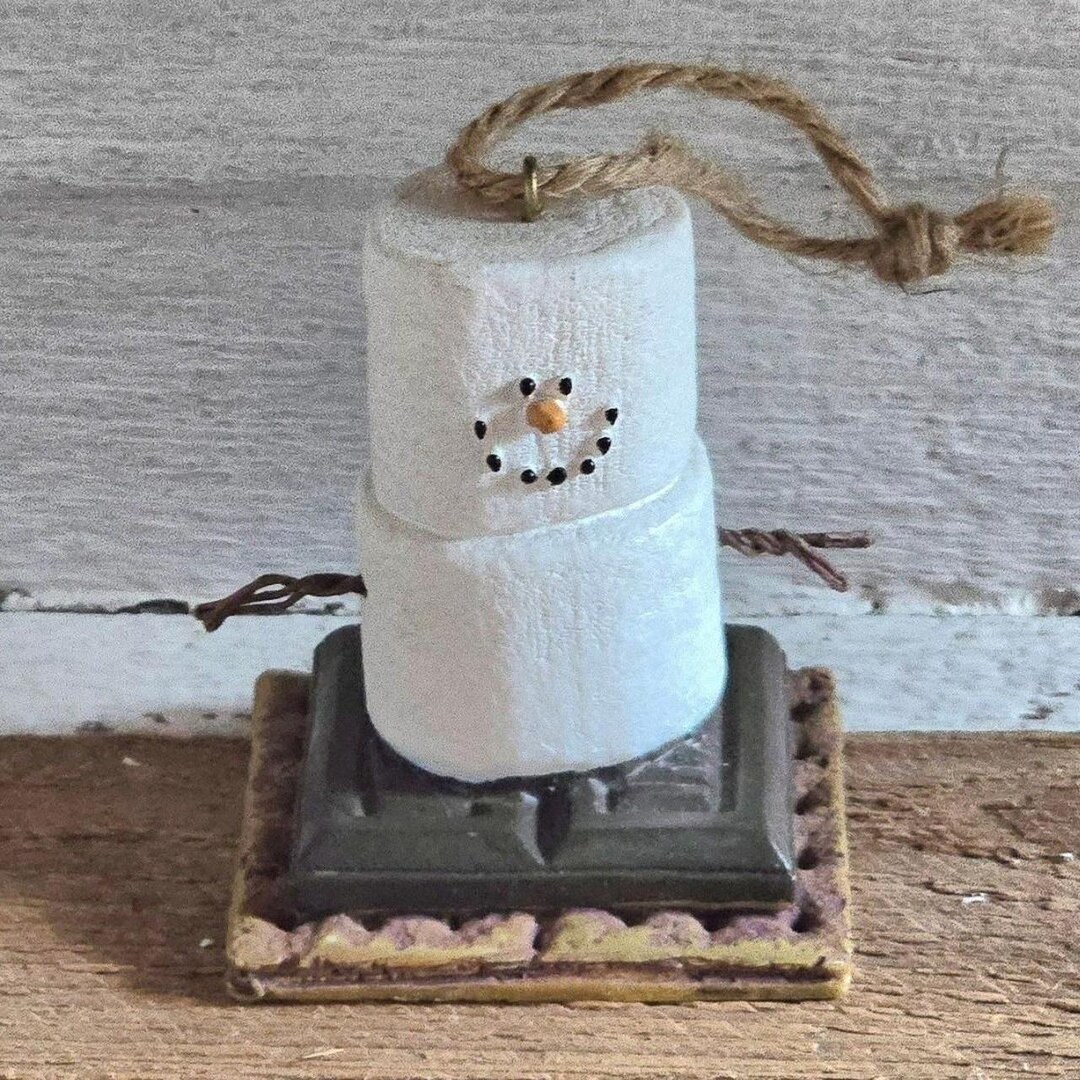 Midwest of Cannon Falls S'mores Christmas Tree Farmer Snowman Ornament ...