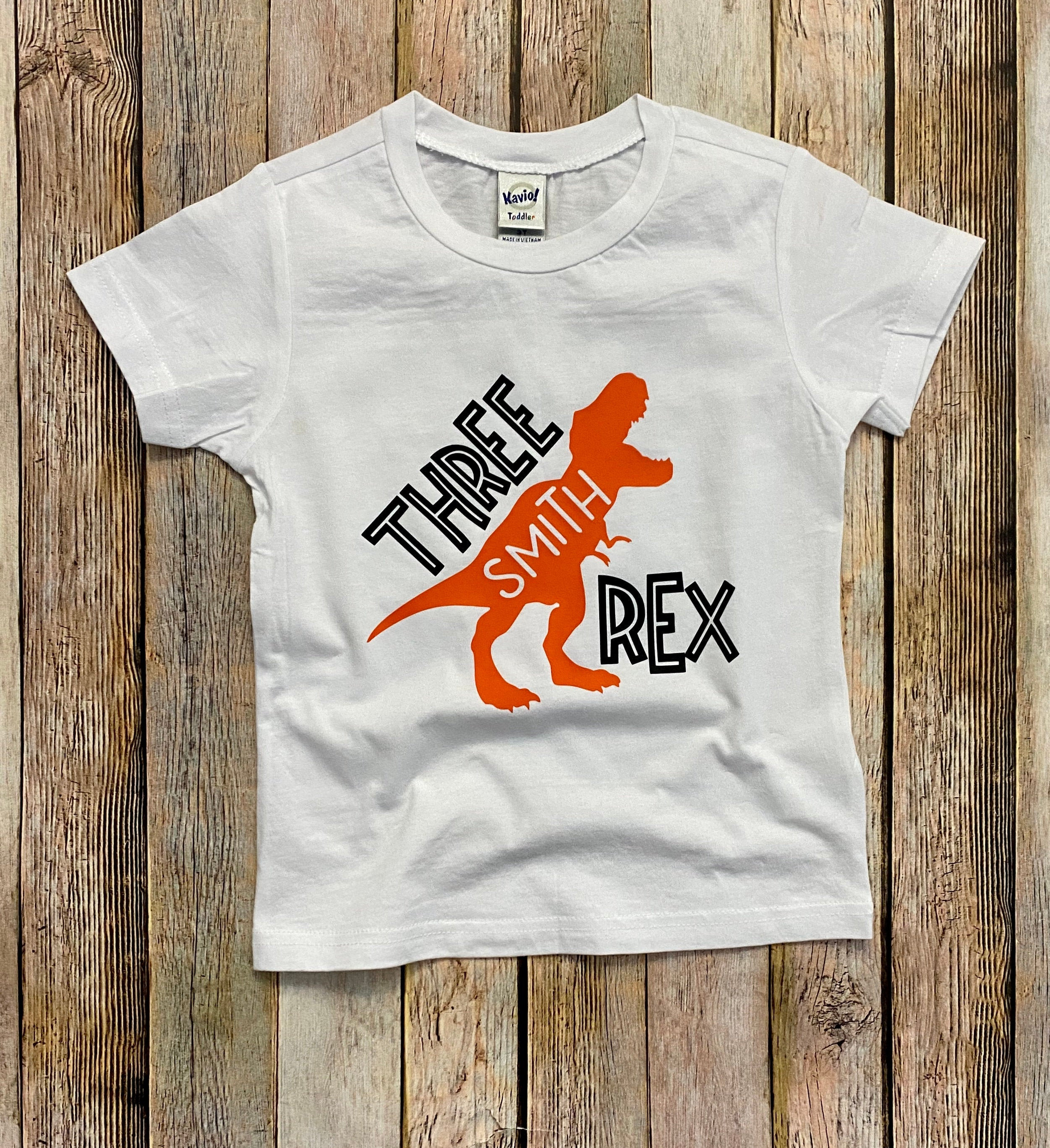 Three Rex Shirt Three Rex Birthday 3 Rex Birthday Boy or | Etsy