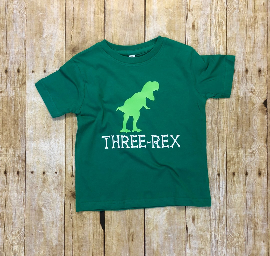 Three Rex Shirt, Three Rex Birthday Shirt, Three Rex T-shirt, Dinosaur ...