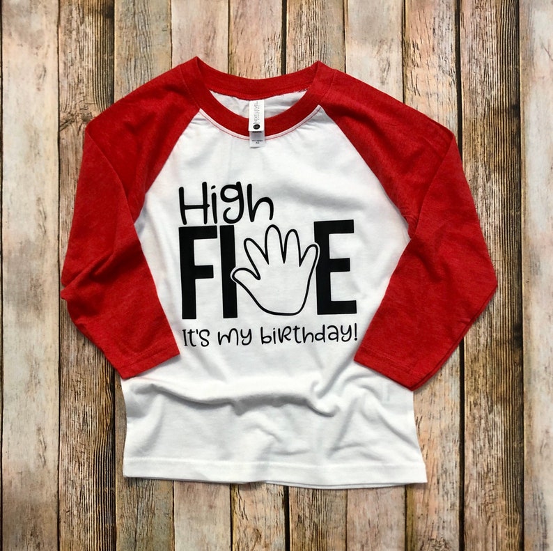 High Five Shirt Birthday High Five Birthday Party Fifth | Etsy