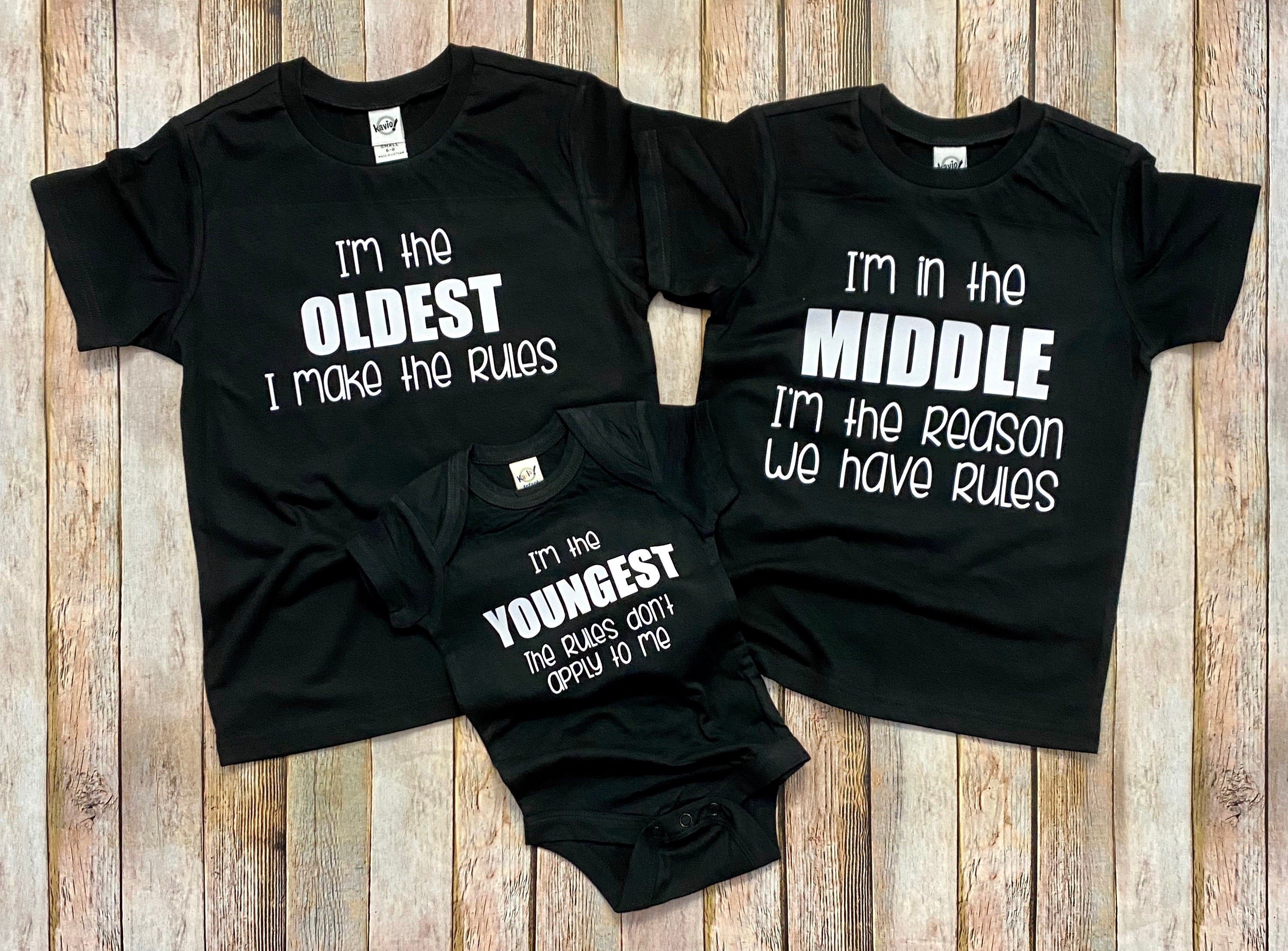 Funny Three Sibling Shirts Brother Or Sister Set Of Three Etsy