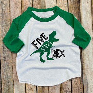 Five Rex Shirt, Dinosaur Birthday Shirt, T Rex Shirt, Fifth Birthday ...