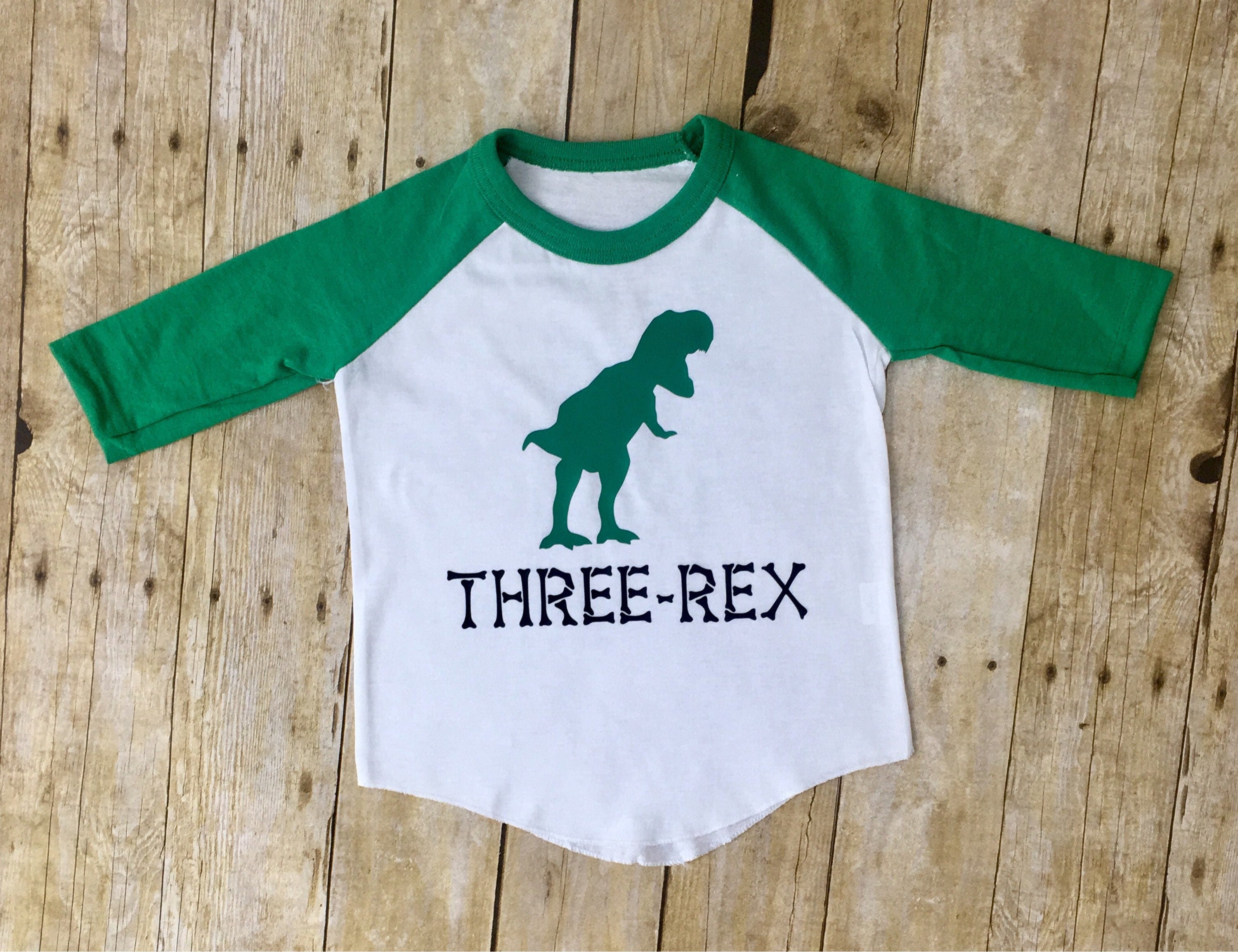 Three Rex Shirt for 3 Year Old Custom Birthday Shirt for | Etsy