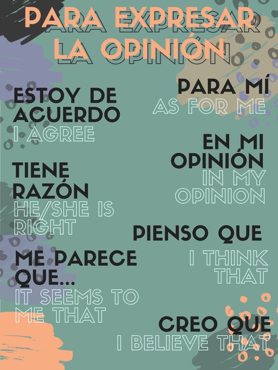 Spanish Classroom Poster Set | Etsy