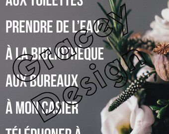 FRENCH SUBJECT PRONOUNS, School Poster, Printable Subject Pronouns in ...