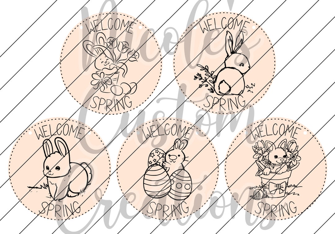 Hanging Sign SVG - Spring-themed Welcome Sign - Now With 5 Styles ...