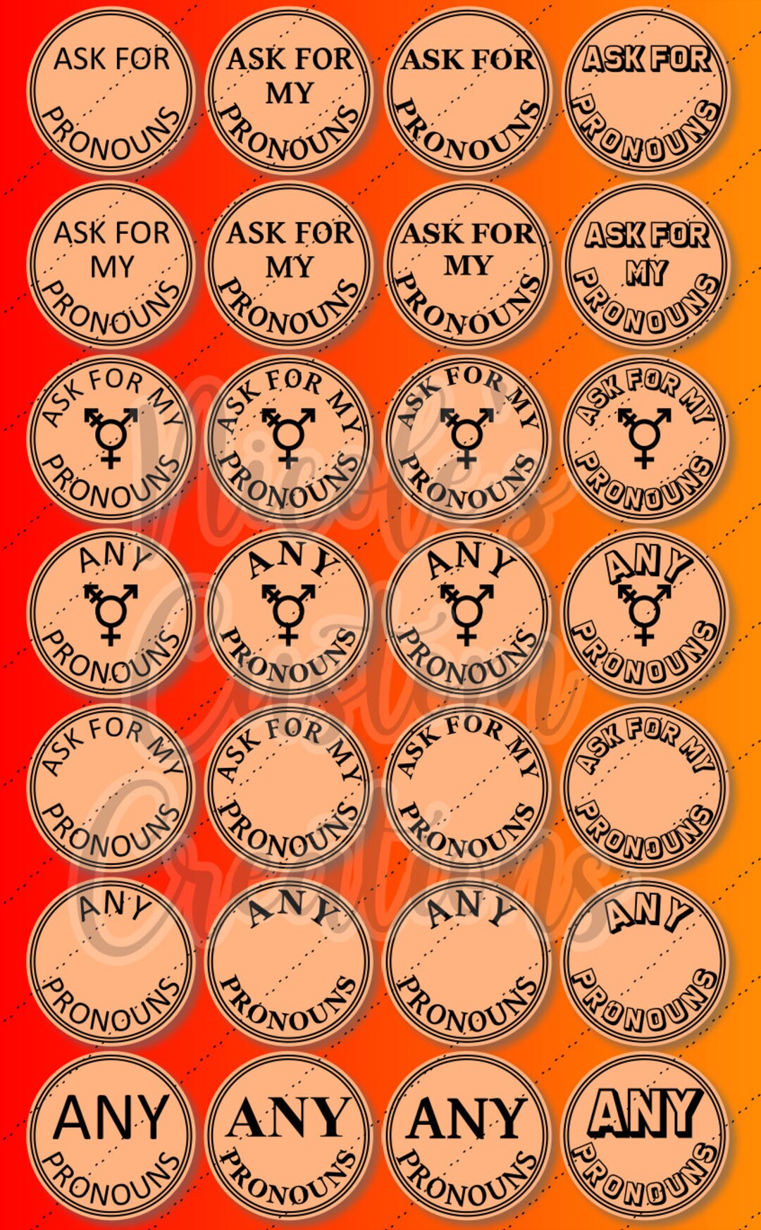 Lgbtq/pronoun Pin Svgs ask My Pronouns, ask for My Pronouns, and any ...