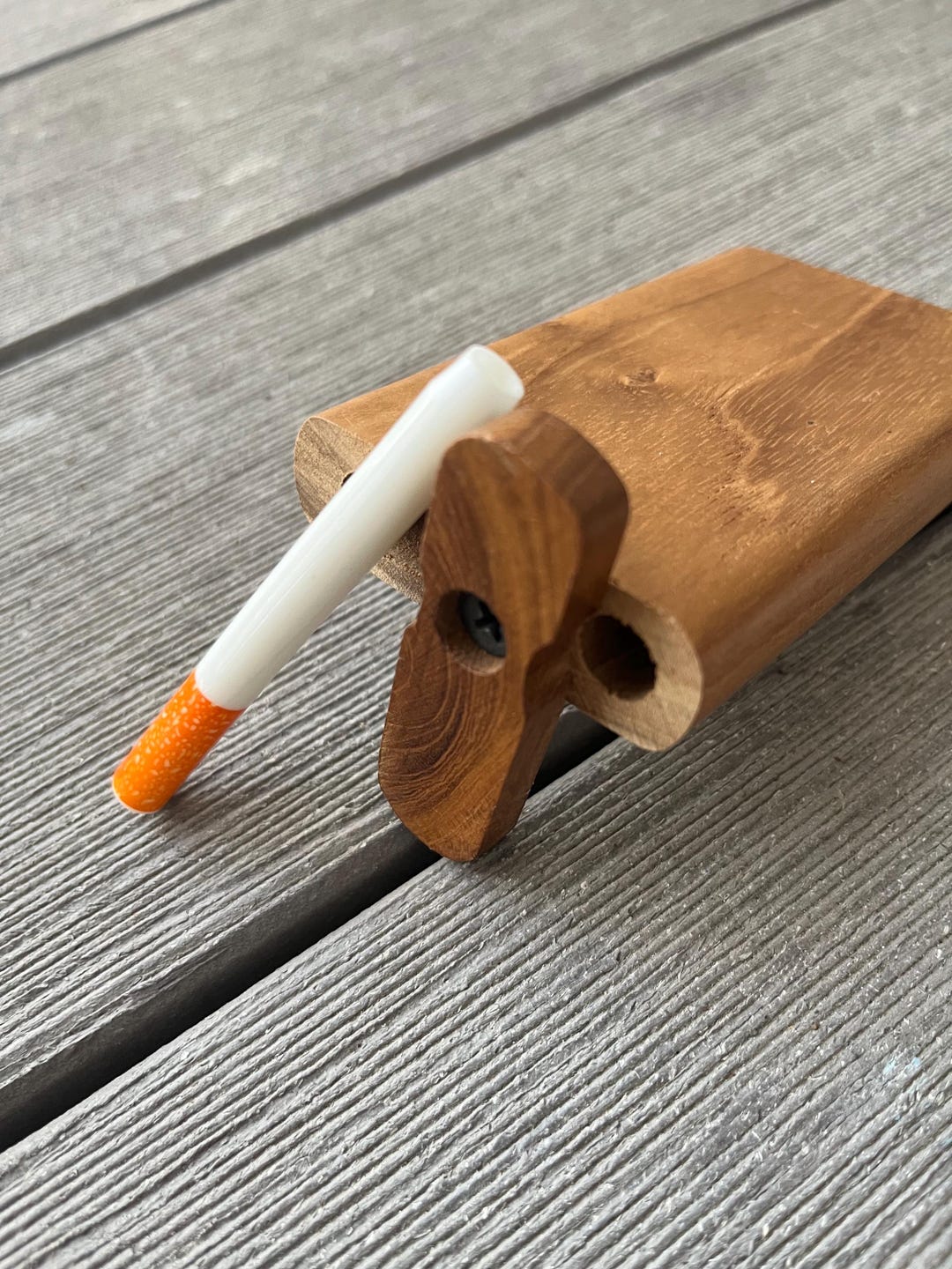 Wood Dugout 3 Inch One Hitter Pipe, One Hit Box, Dugout Smoke Box ...