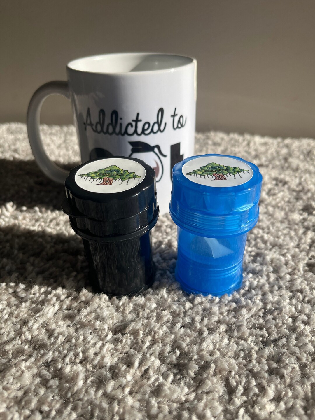 Small 4 Piece Grinder With Kief Catch, 2 Pack Plastic Grinder, Keef ...