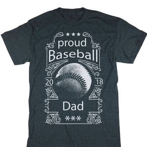 Proud Baseball Dad Shirt. Baseball Dad T-shirt. Father T-shirt. Tee ...