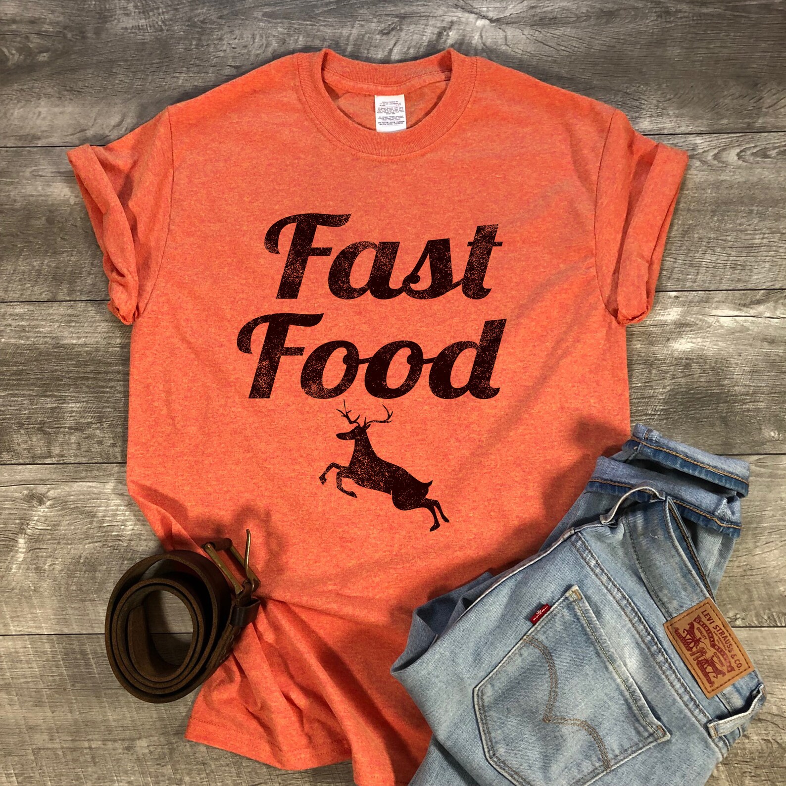 Fast Food Shirt. Deer Shirt. Funny Food Shirt. Food T-shirt. - Etsy