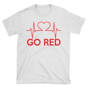 Go Red T Shirt. Human Heart Shirt. Go Red Unisex Shirt. Gift. Valentine ...