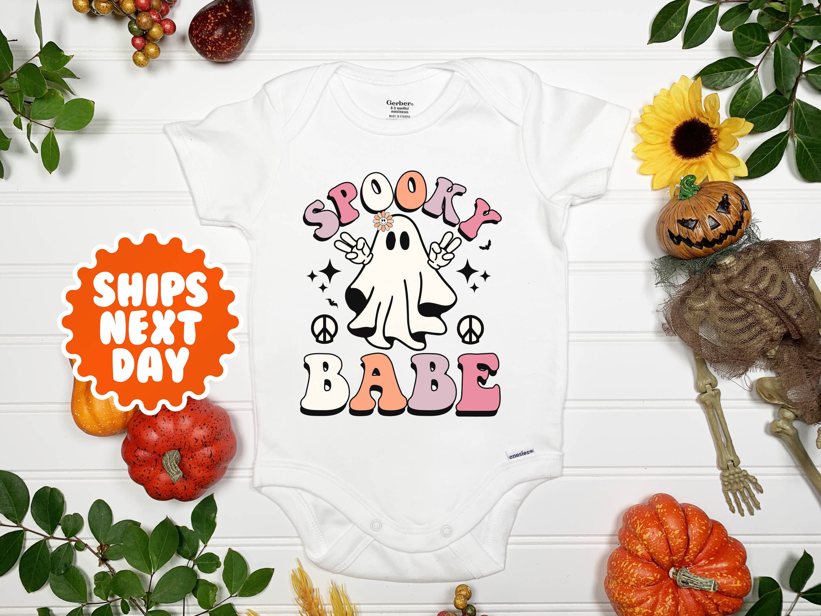Spooky Baby Ghost Onesie® Retro Onesie® Fun Halloween - Etsy