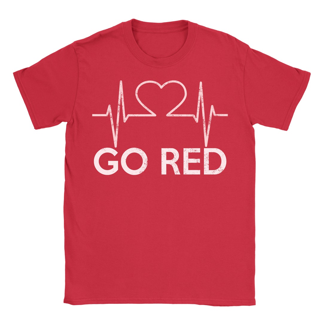 Go Red T Shirt. Human Heart Shirt. Go Red Unisex Shirt. Gift. Valentine ...