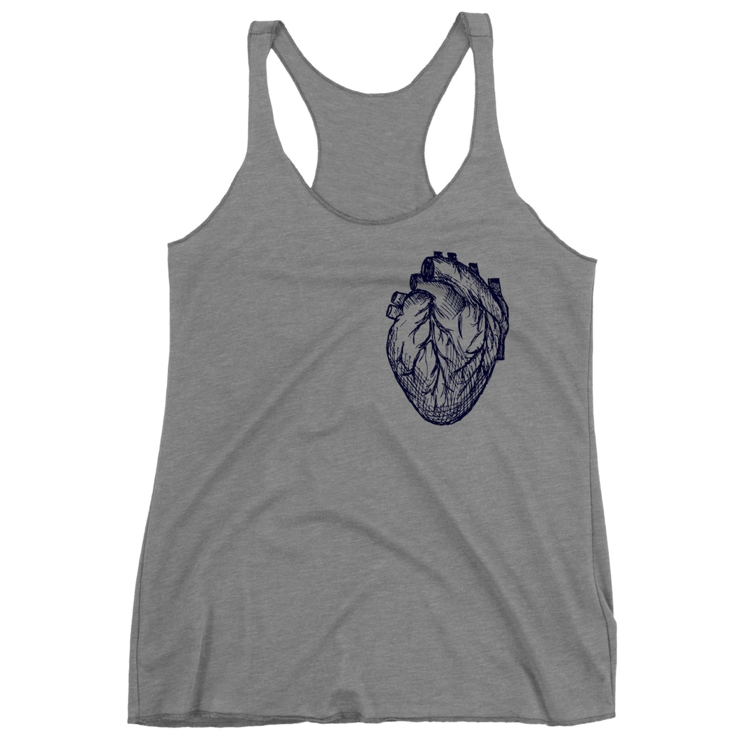 Human Heart Tank. Anatomic Heart Top. Tribledt Racerback. Women's ...
