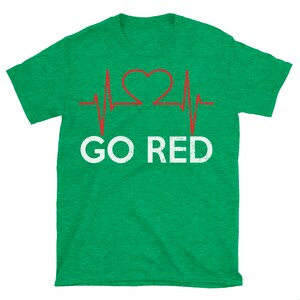 Go Red T Shirt. Human Heart Shirt. Go Red Unisex Shirt. Gift. Valentine ...