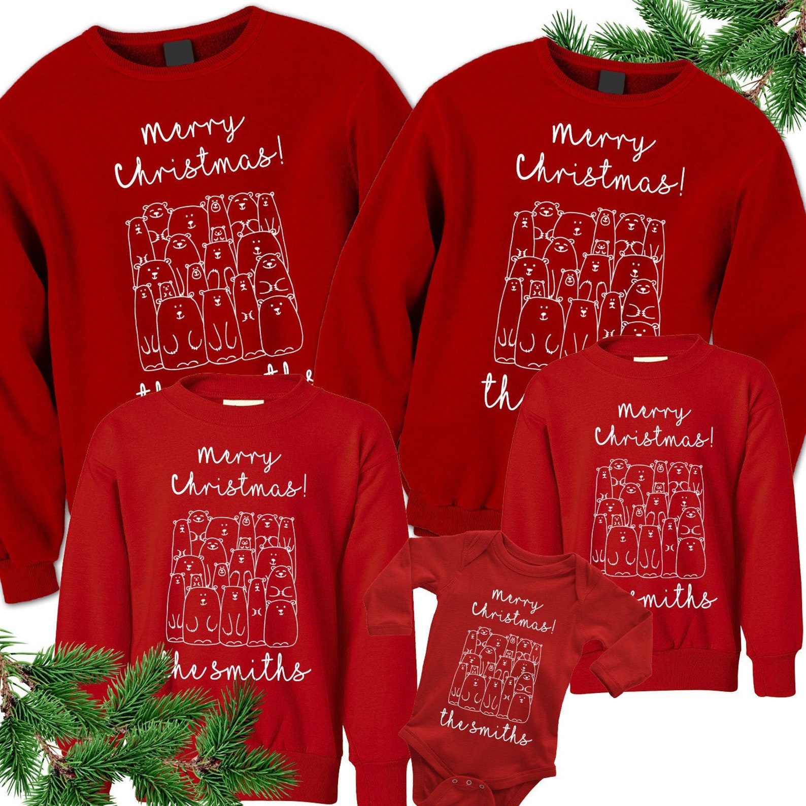 Matching Family Christmas Sweatshirts. Ugly Sweaters. Matching Outfits ...