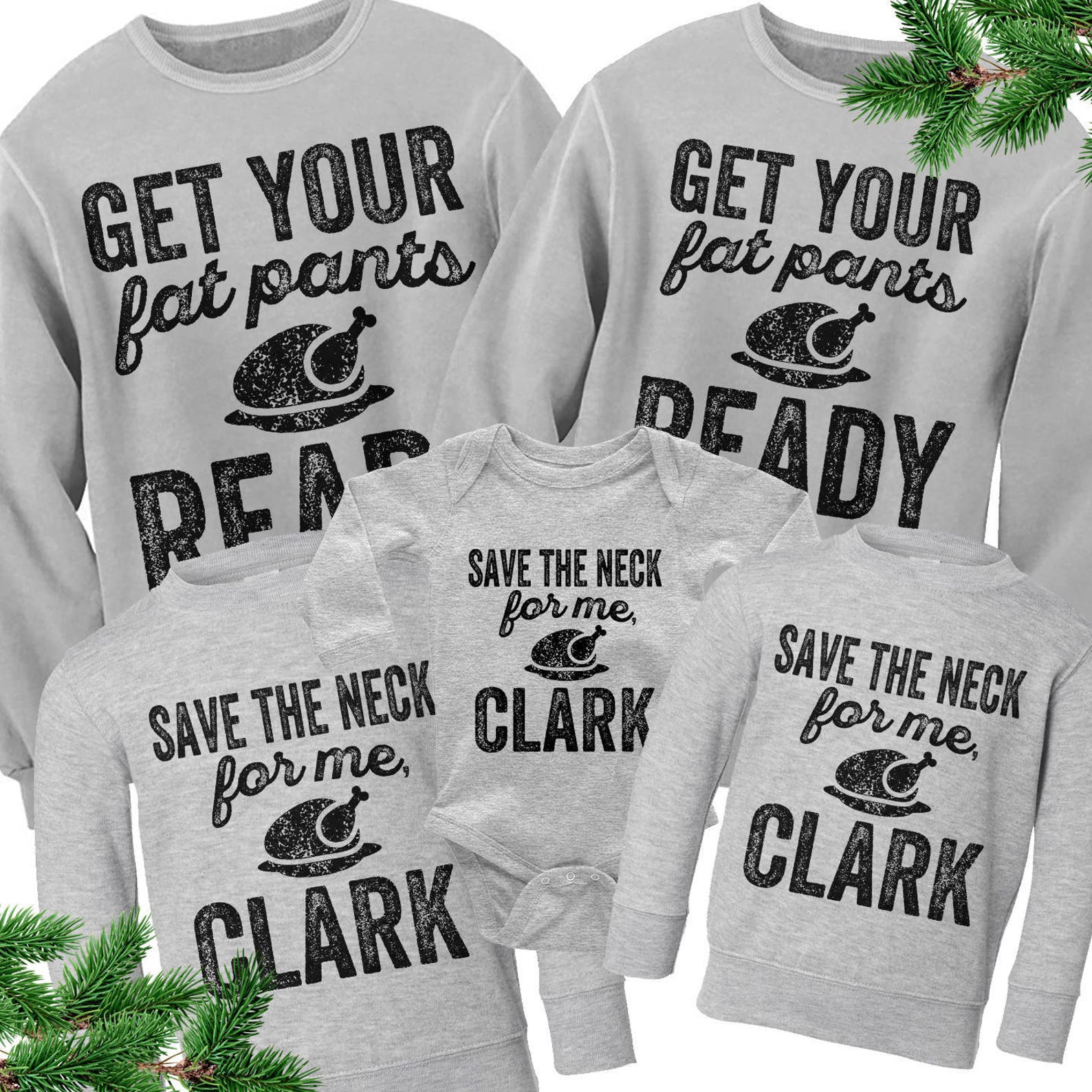 Matching Family Outfits. Funny Thanksgiving Sweaters. Get Your Fat ...