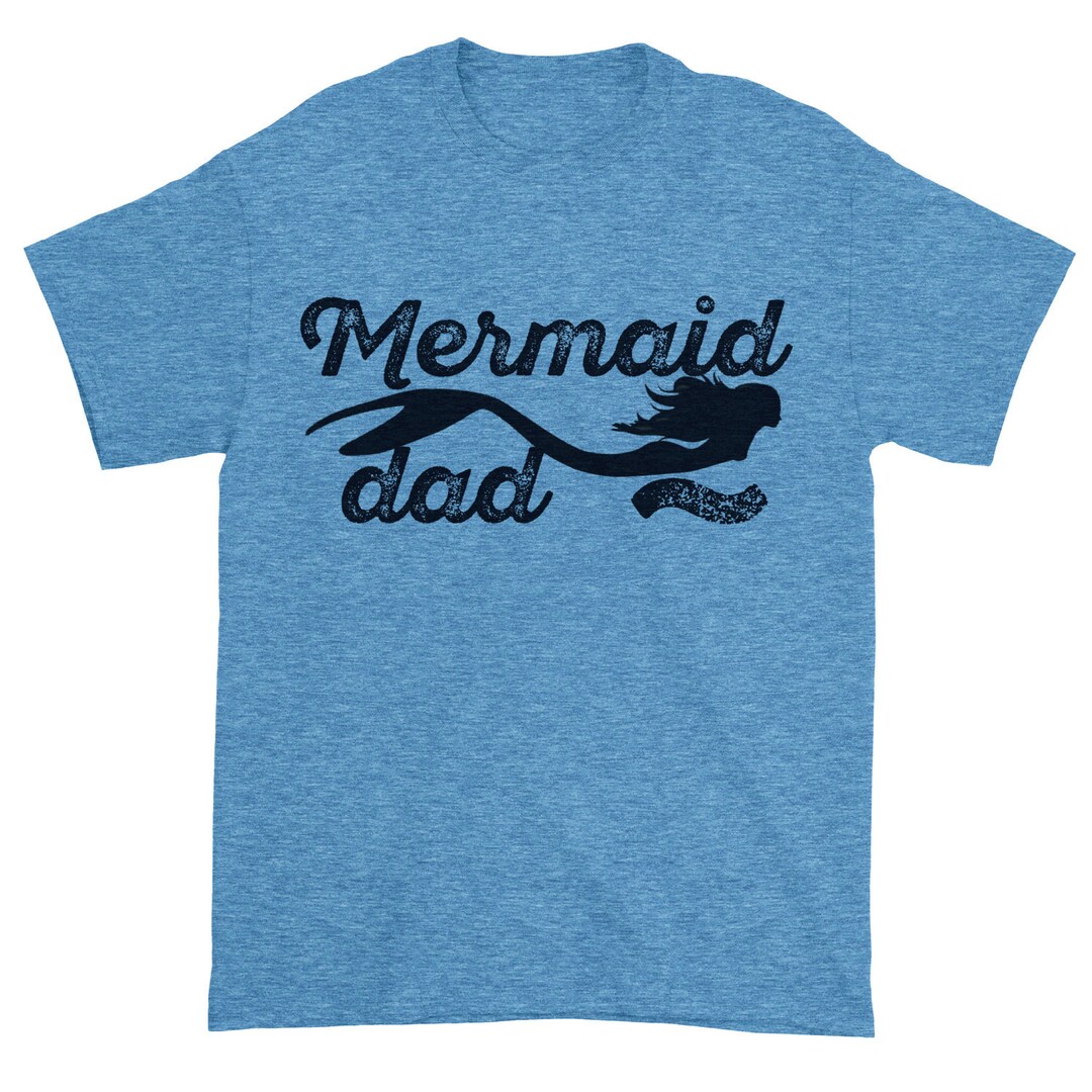 Gift for Him. Mermaid Dad Shirt. Mermaid T-shirt. Mermaid Daddy. Top ...