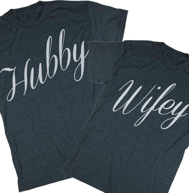 Wifey Hubby Shirts Hubby Wifey Tee Just Married Wedding Etsy