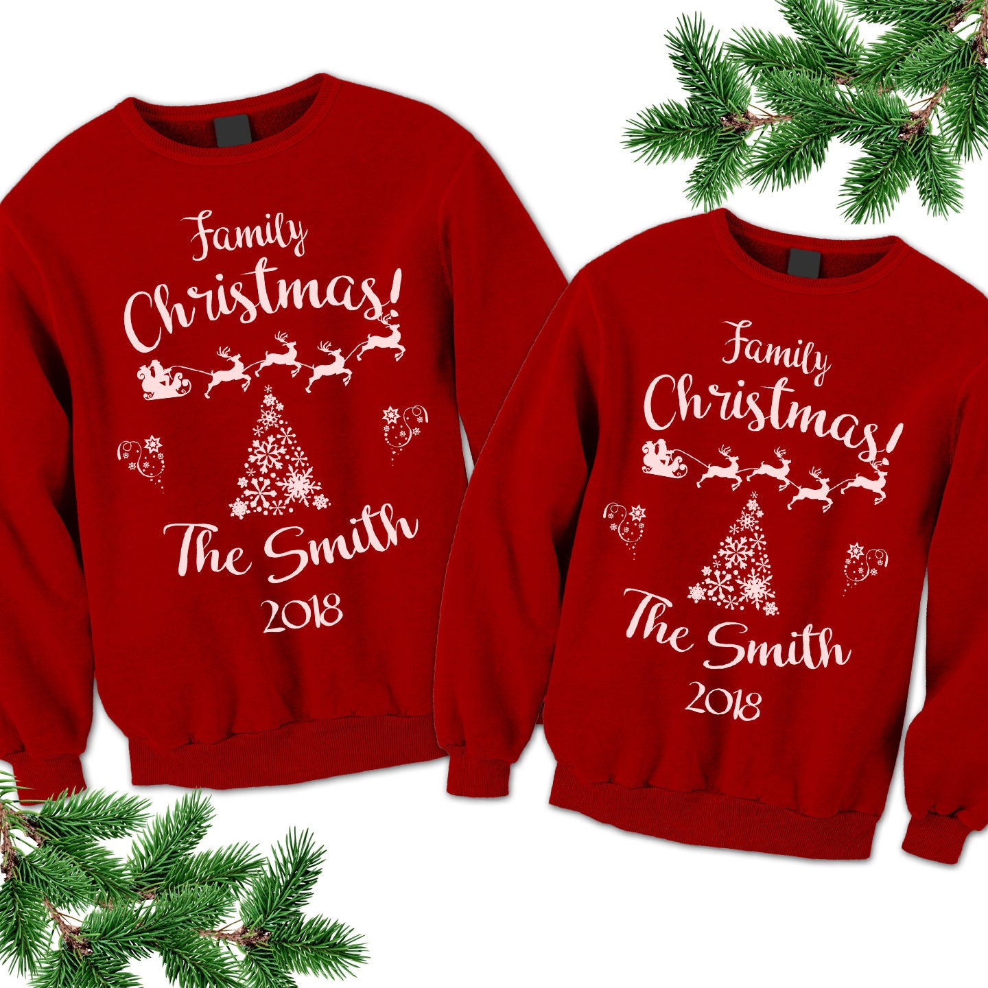 Matching Family Christmas Outfits. Matching Christmas 2023 Sweatshirt ...
