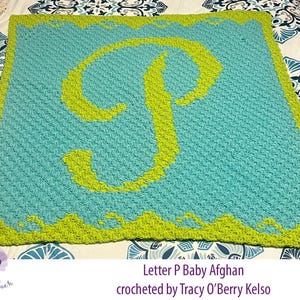 Letter P Baby Afghan, Crochet Pattern, Corner to Corner, C2C - Etsy