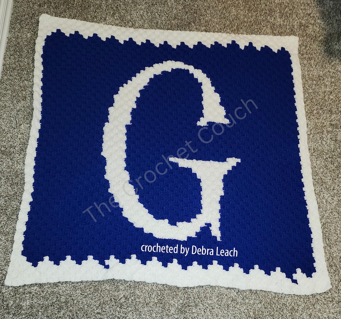 Letter G Kids Afghan, Crochet Pattern, Corner to Corner, C2C - Etsy