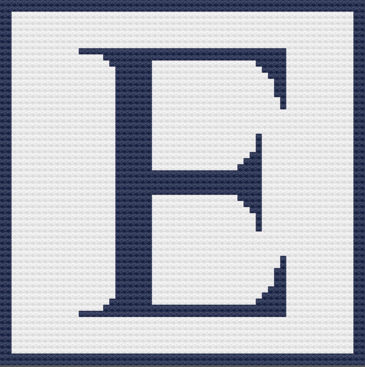 Letter E Kidtimes Afghan, Crochet Pattern, Corner to Corner, C2C - Etsy