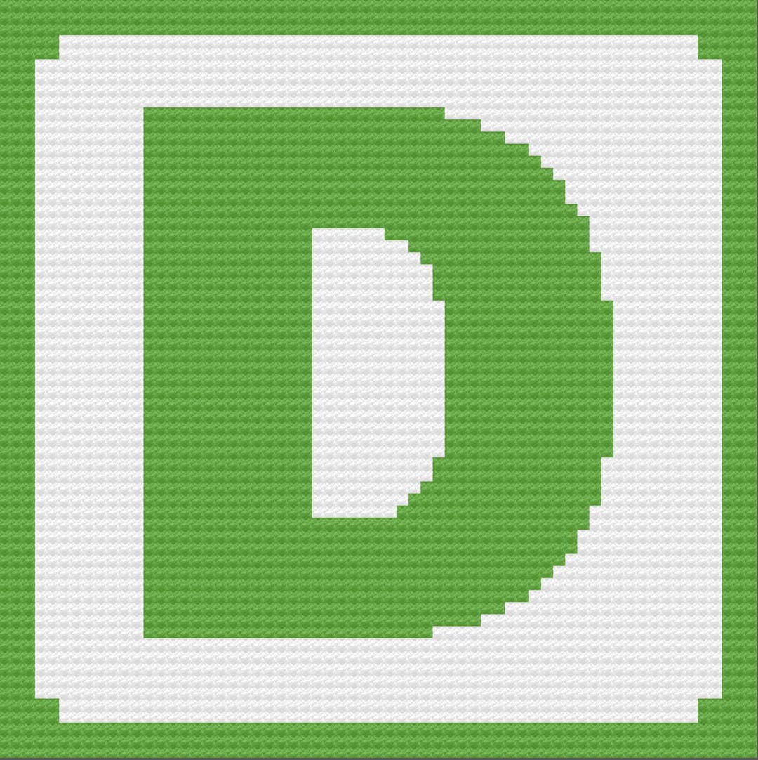 Letter D Small Block Afghan, Crochet Pattern, Corner to Corner, C2C - Etsy