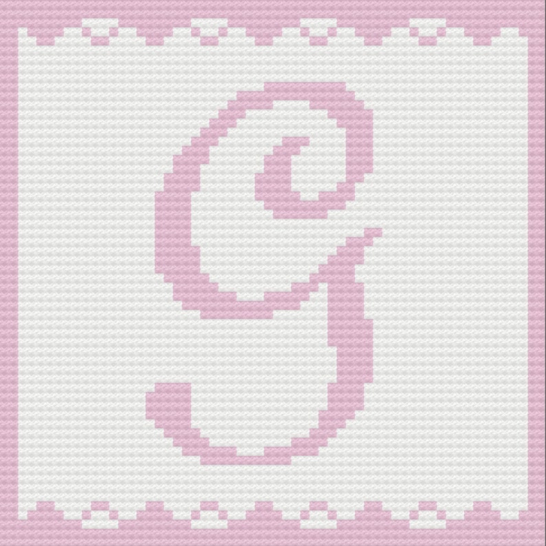 Letter G, Baby Afghan, Crochet Pattern, Corner to Corner, C2C - Etsy
