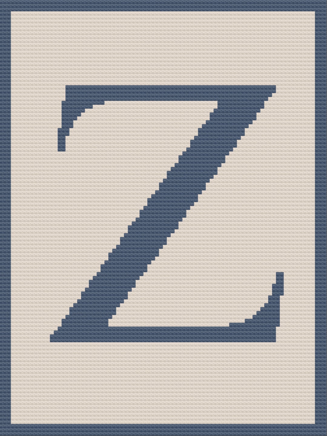 Letter Z, Twin Afghan, Crochet Pattern, Corner to Corner, C2C - Etsy