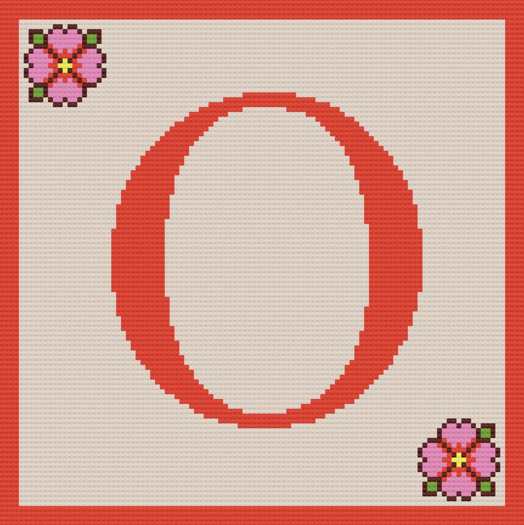 Letter O, Flower Afghan, Crochet Pattern, Corner to Corner, C2C - Etsy