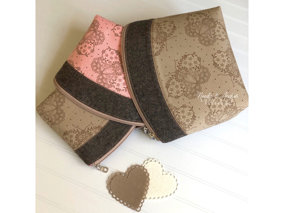 PDF Sewing Pattern Posh Makeup Bag Trio Sunset Posh Add-on - Etsy