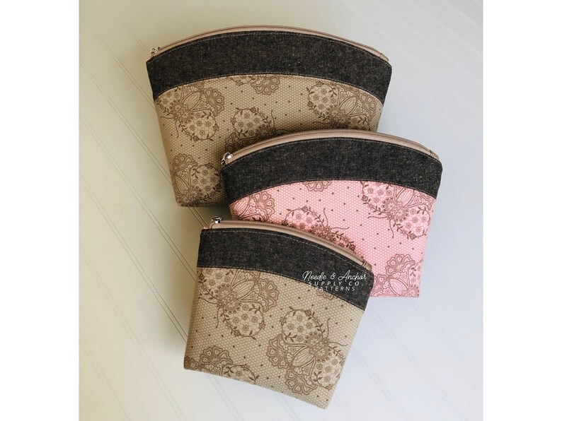 PDF Sewing Pattern - Posh Makeup Bag Trio + Sunset Posh Add-on - Etsy