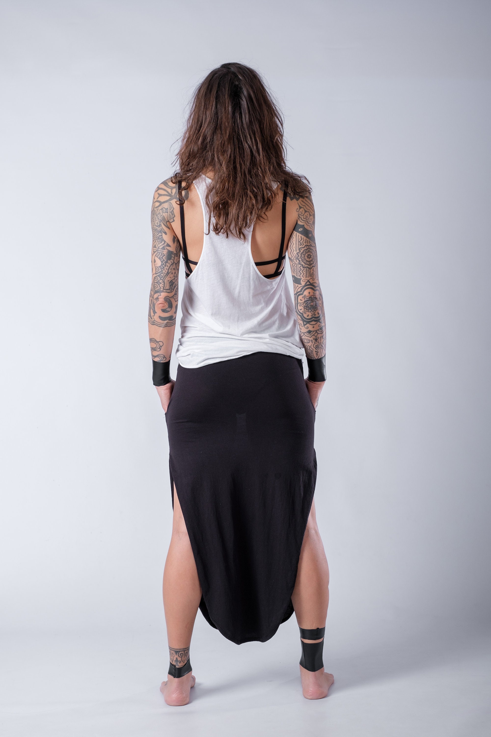 Double Side Split Skirt/womens Thigh High Split Skirt - Etsy