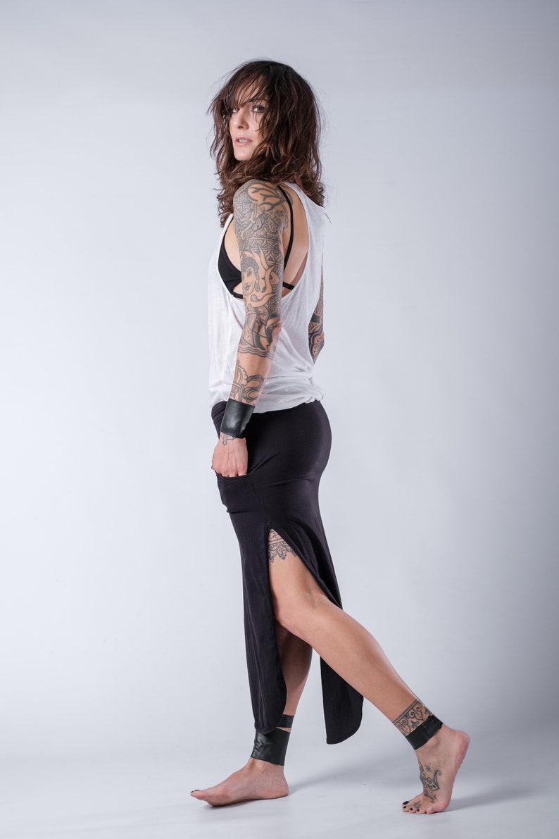 Double Side Split Skirt/womens Thigh High Split Skirt | Etsy