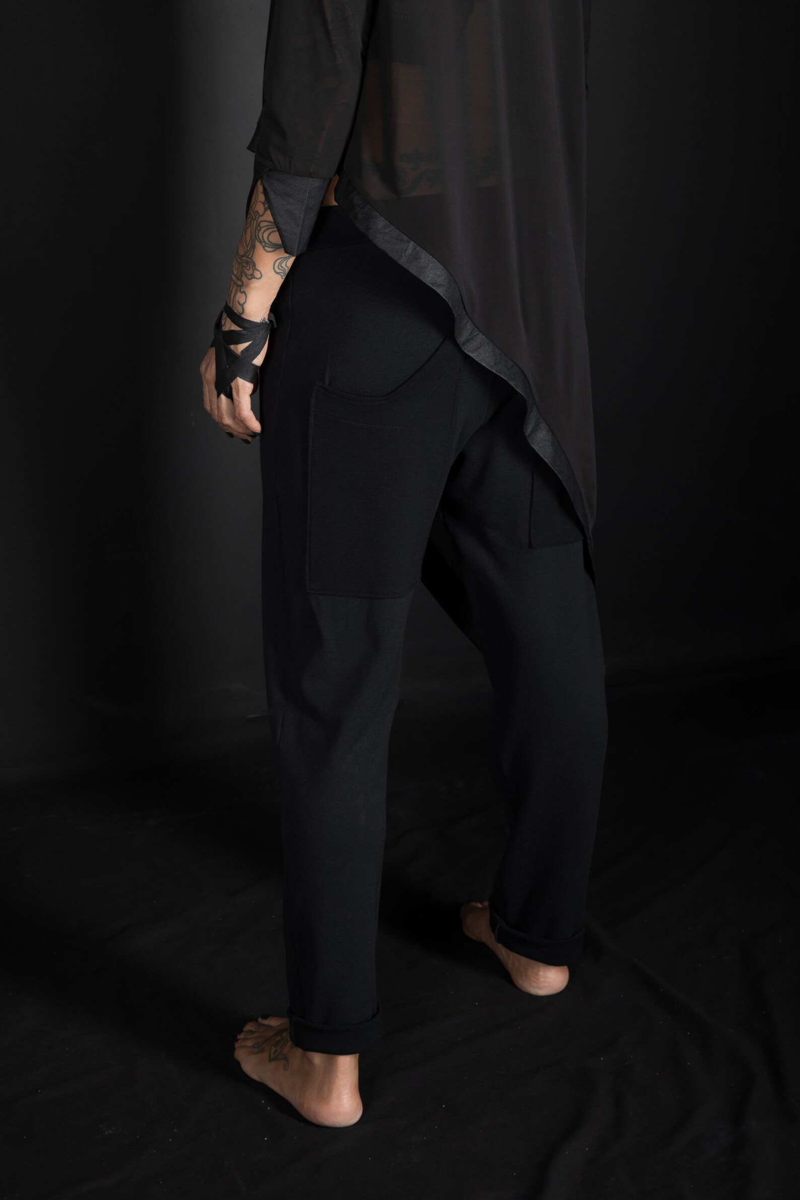 Basic Elastic Waist Back Pockets Pants | Etsy