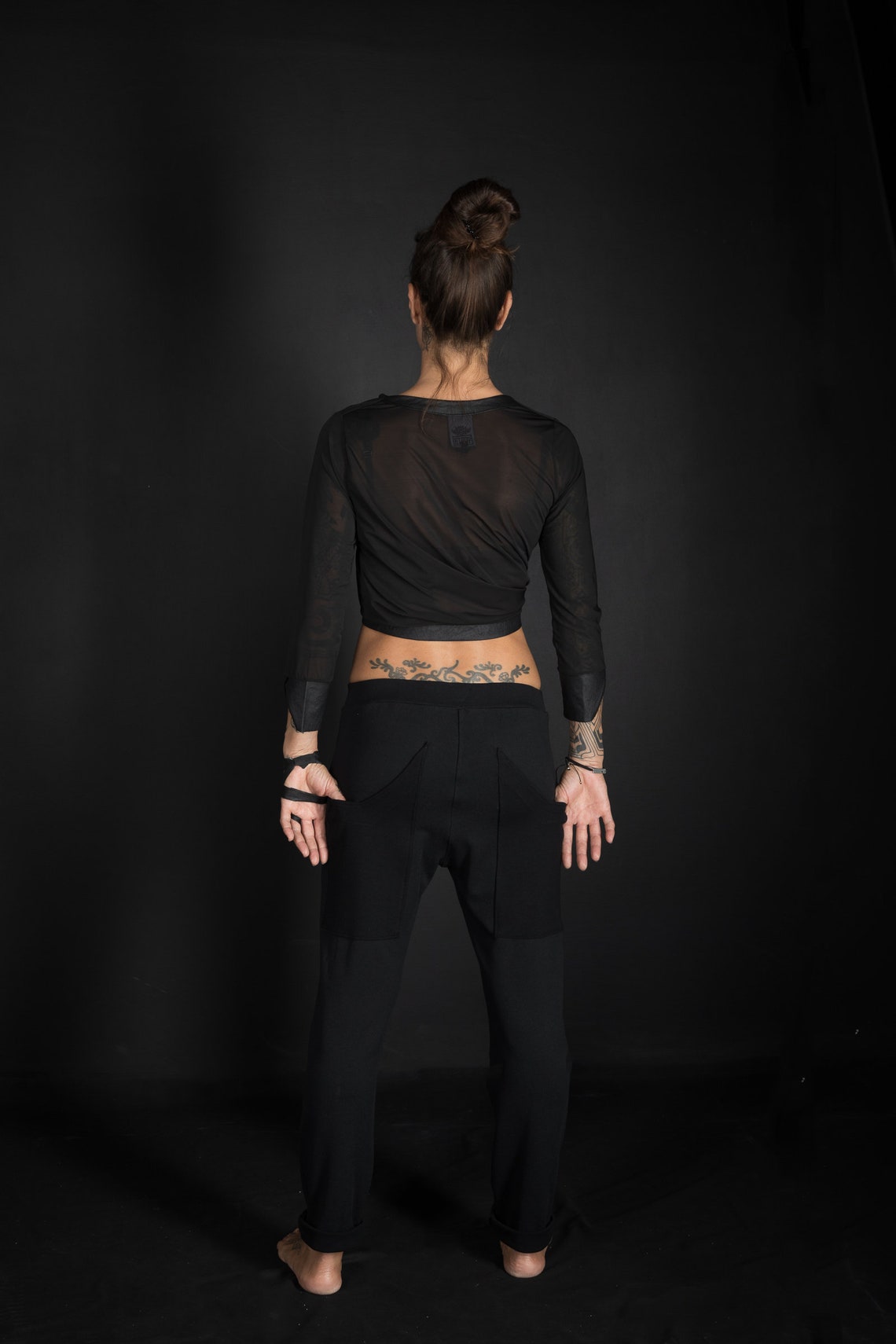 Basic Elastic Waist Back Pockets Pants | Etsy