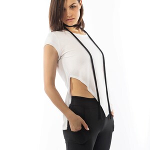 Side Split Cotton T/shirt/casual Short Sleeve Top With Side - Etsy