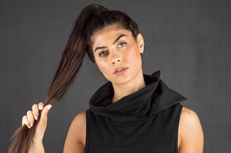 Asymmetric Cyber Vest High Collar and Pockets/post Apocalyptic | Etsy