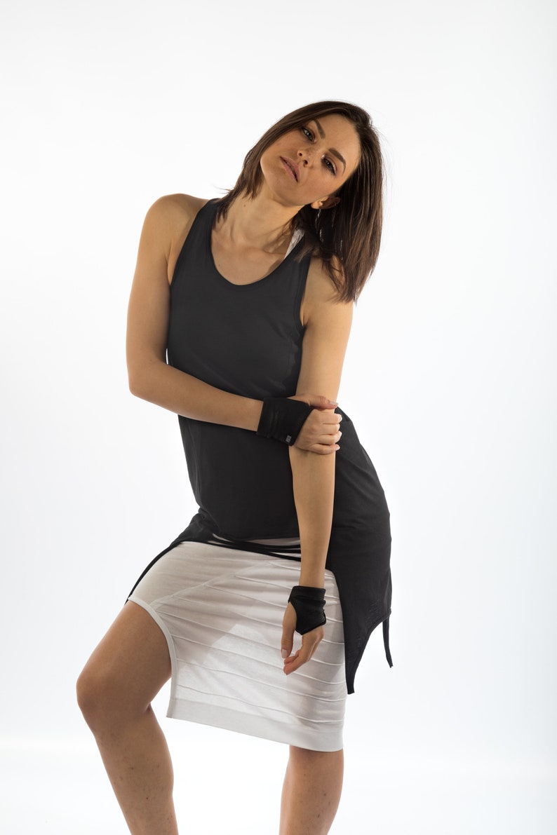 Asymmetric Ripped Tank Top | Etsy