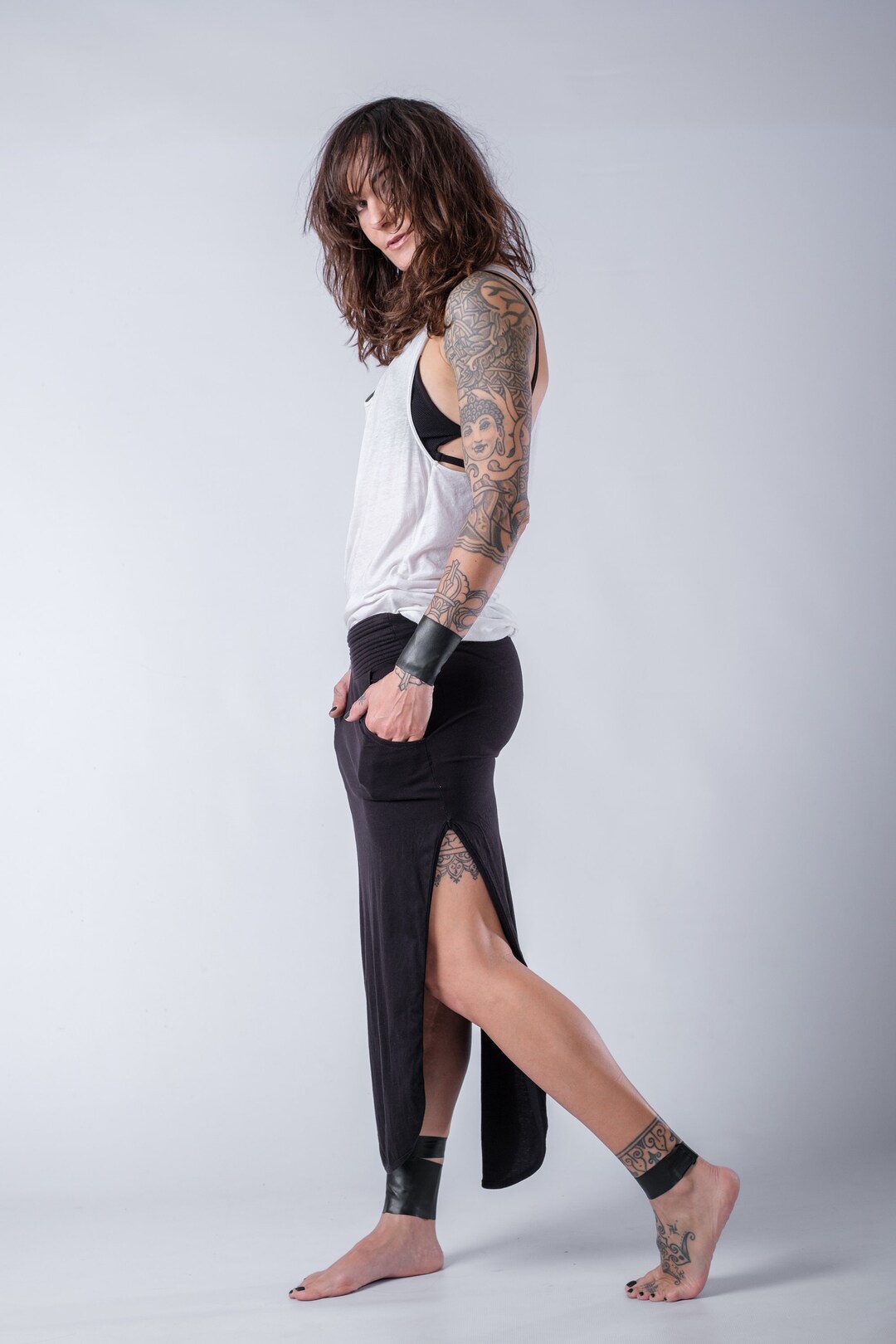 Double Side Split Skirt/womens Thigh High Split Skirt - Etsy