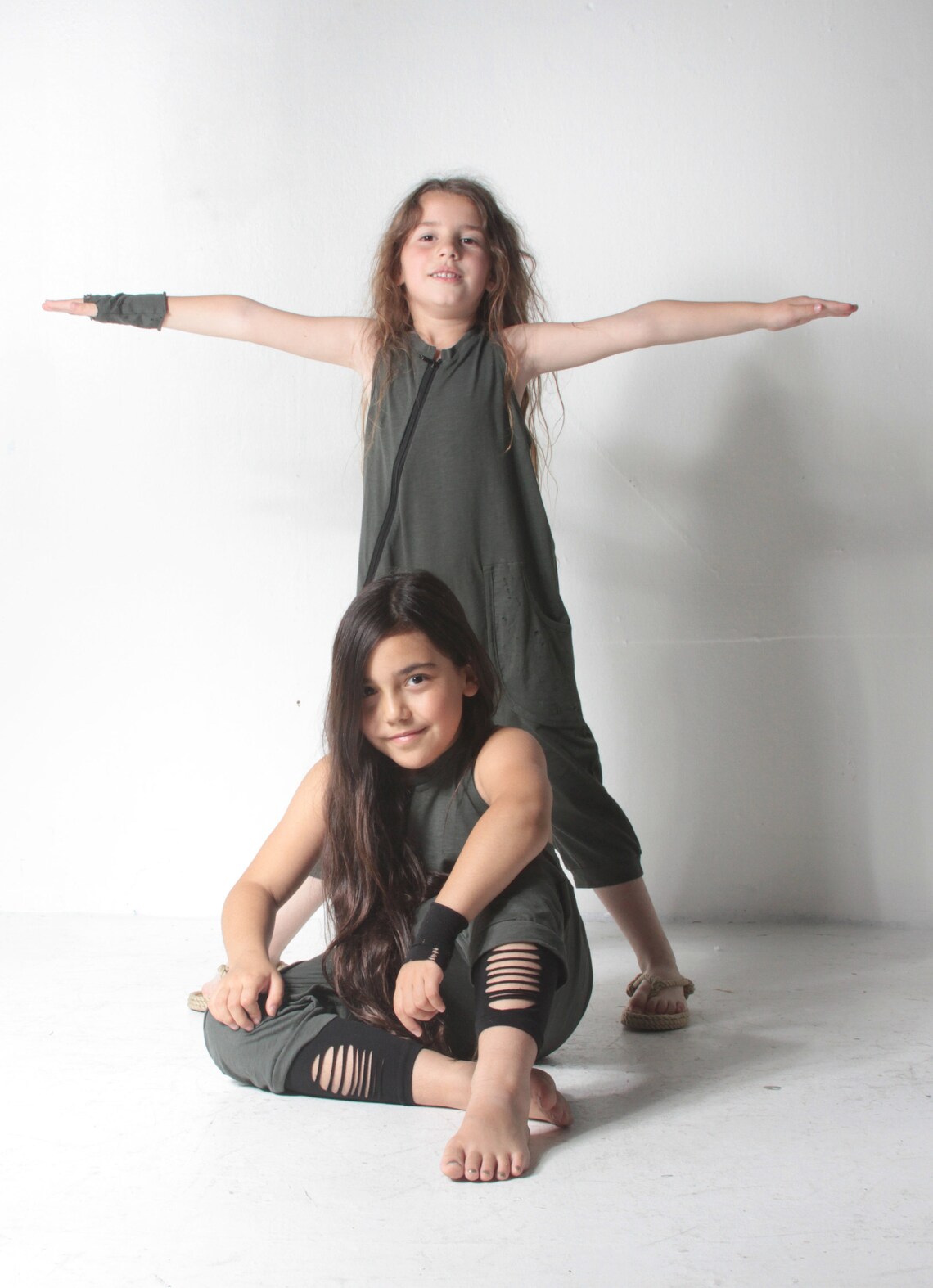 Kids sleeveless drop crotch jumpsuit/Kids harem romper | Etsy