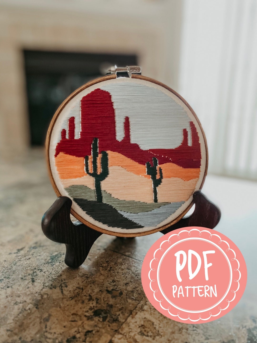 Digital Download: Sedona Desert Embroidery Pattern - DIY Embroidery - 4 ...